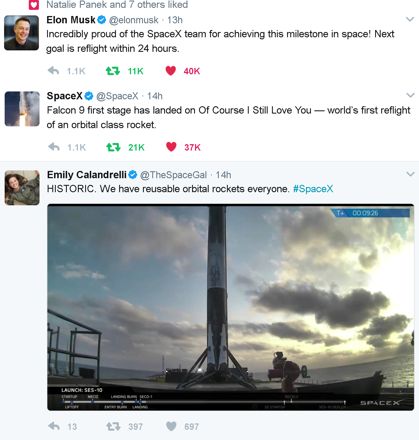 SpaceX "Reduce, Reuse, Recycle" Rockets - Onwards and Upwards, by ...